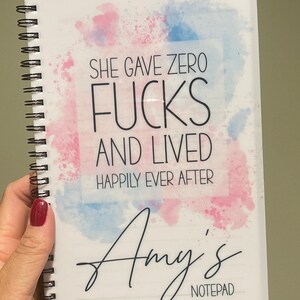 PERSONALISED SWEARY NOTEBOOK A5 Profanity Notebook Personalised Rude ...