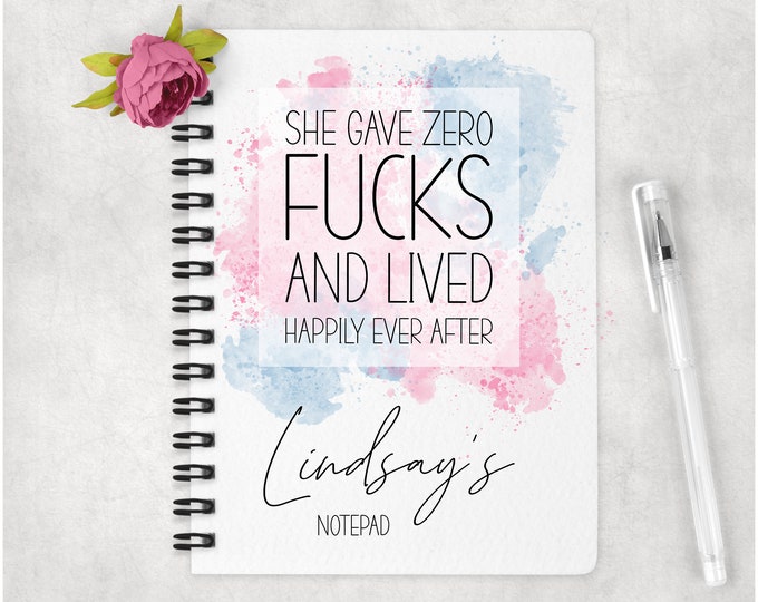 PERSONALISED SWEARY NOTEBOOK | A5 Profanity Notebook | Personalised ...