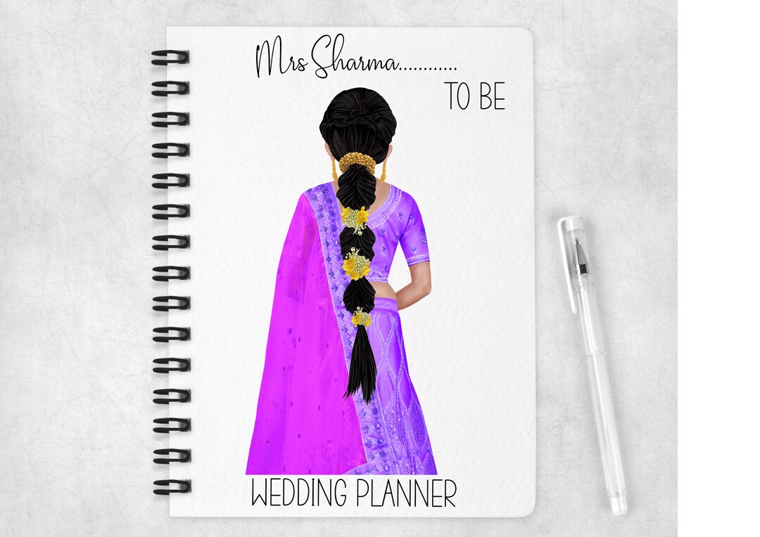 PERSONALISED SHAADI PLANNER, Bride Gift, Asian Wedding Planning Book ...