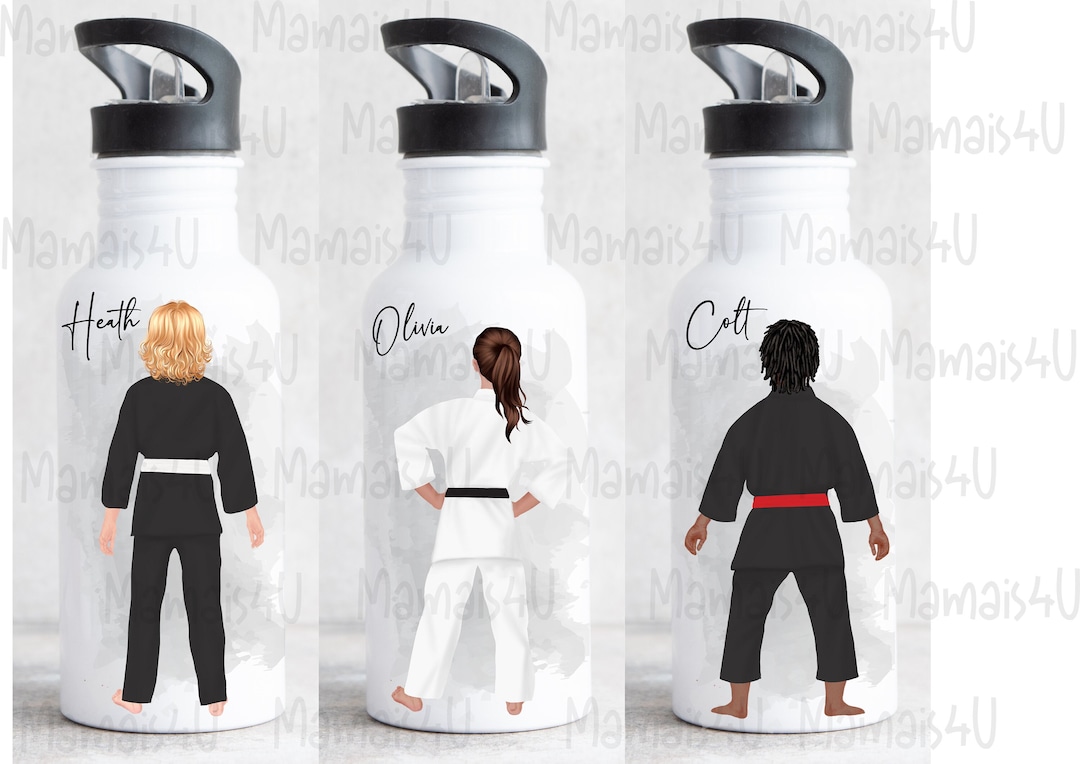 PERSONALISED KARATE BOTTLE, Karate Water Bottle, Boys Karate Water ...
