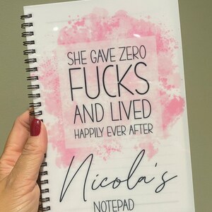 PERSONALISED SWEARY NOTEBOOK A5 Profanity Notebook Personalised Rude ...