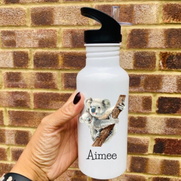 Personalised Koala Water Bottle - Etsy UK
