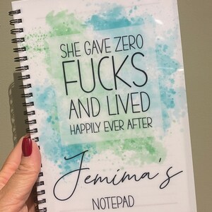 PERSONALISED SWEARY NOTEBOOK A5 Profanity Notebook Personalised Rude ...