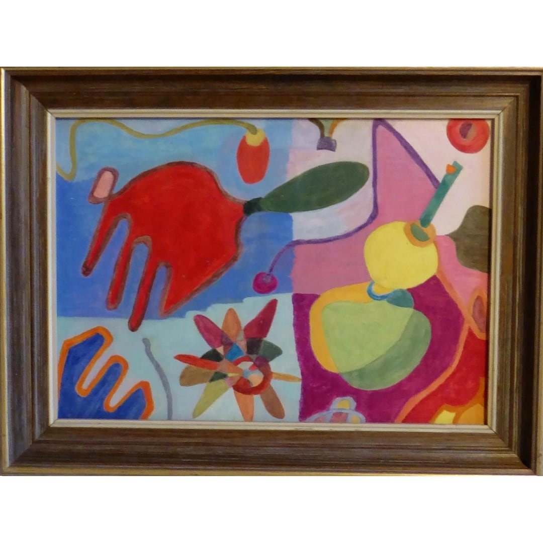 Garden Folk, Original Art From Joan Painter Approx. 43 X 31cm, Framed ...