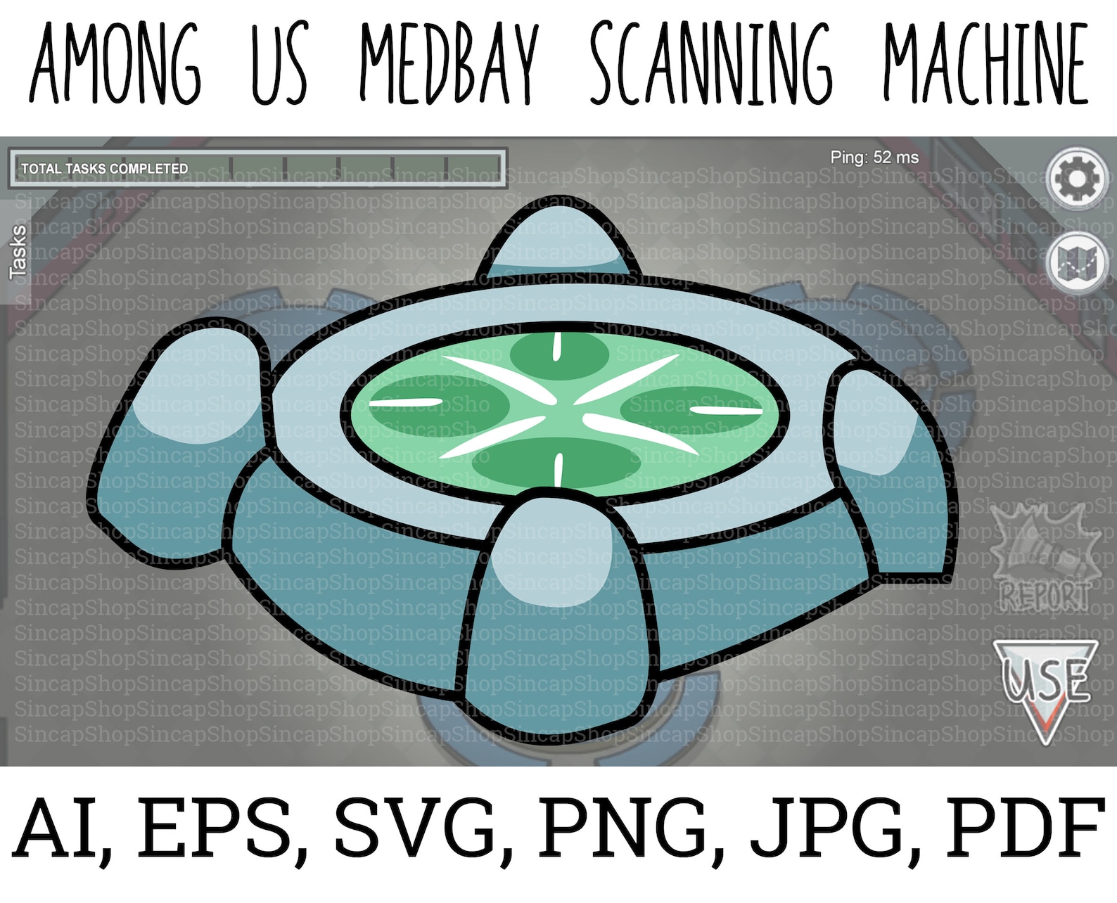 Among Us Medbay Machine Among Us svg Among Us Vector Among | Etsy