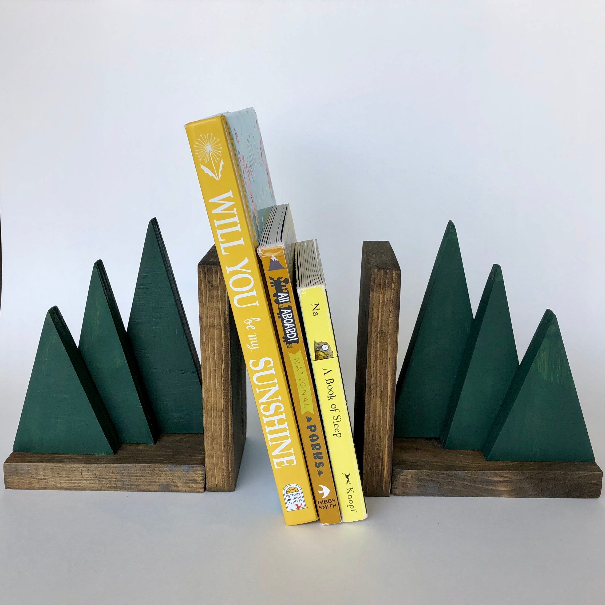Handmade Wooden Tree Bookends: Woodland Nursery Decor - Etsy
