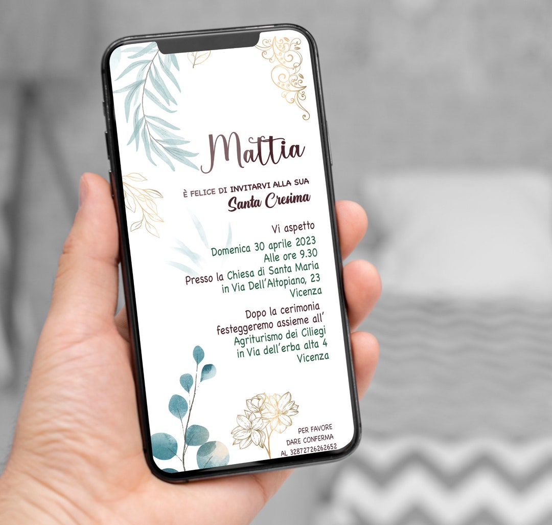 DIGITAL INVITATION HOLY CONFIRMATION - Confirmation Party Invitation ...