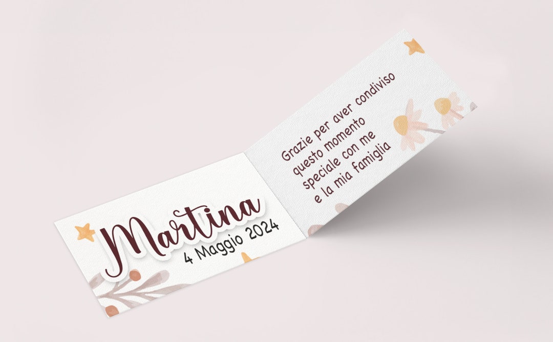 Personalized Cards for Communion Confetti, Baptism Confetti Cards ...