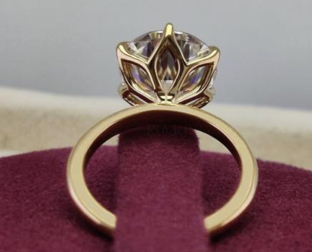 Lotus Engagement Ring 3D Model Split Shank Jewelry Design STL & 3DM ...