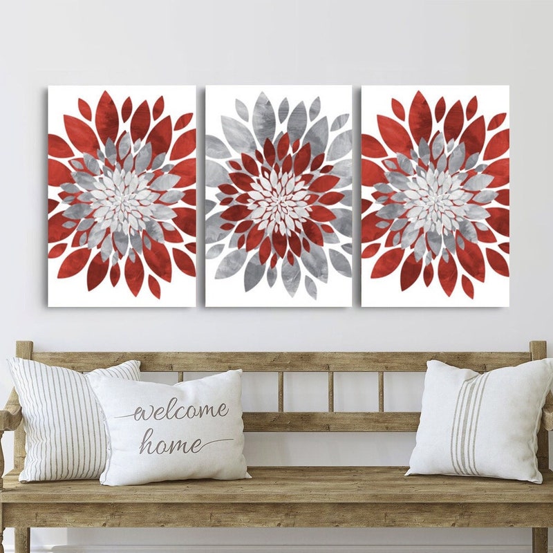 Red Gray - Etsy