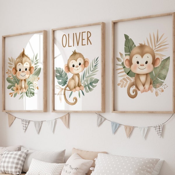 Monkey Picture Frame - Etsy