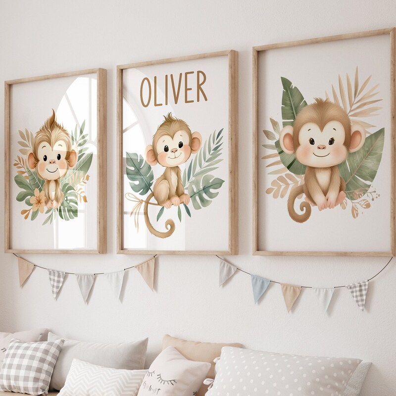 Monkey Picture Frame - Etsy