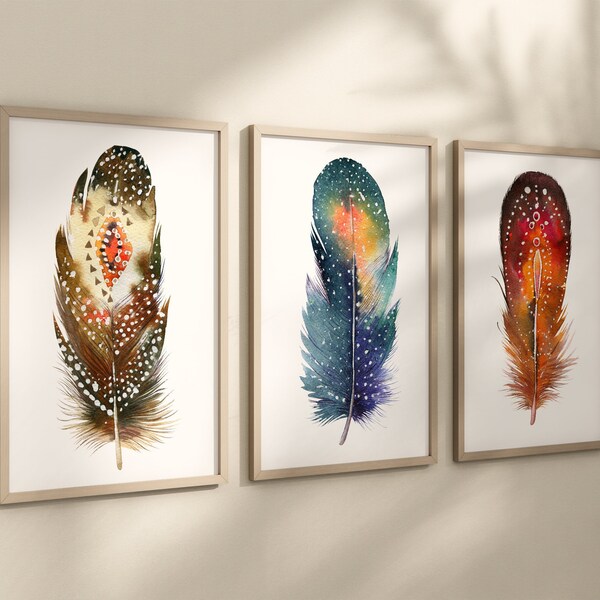 Modern Feather - Etsy