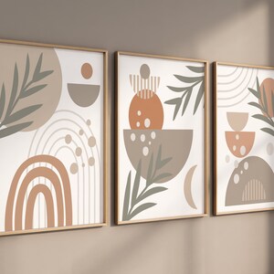 Navy Blue Abstract Shapes Wall Art Canvas Blue Mid Century Composition Art Prints Framed ...