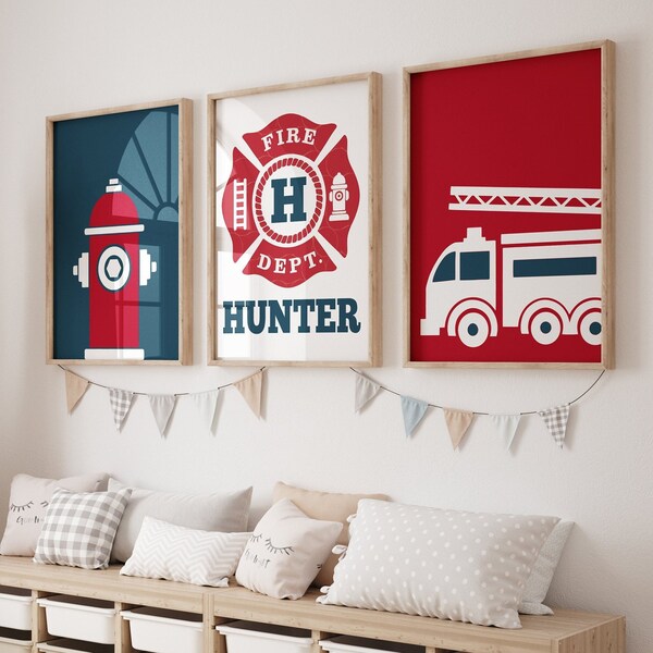 Fire Truck Wall Art - Etsy