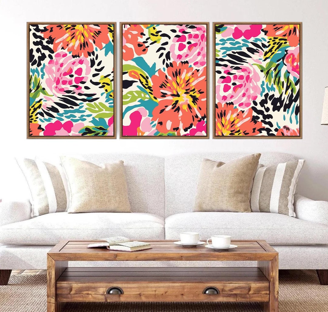 Preppy Animal Print Wall Art - Framed Preppy Art Prints - Vibrant ...
