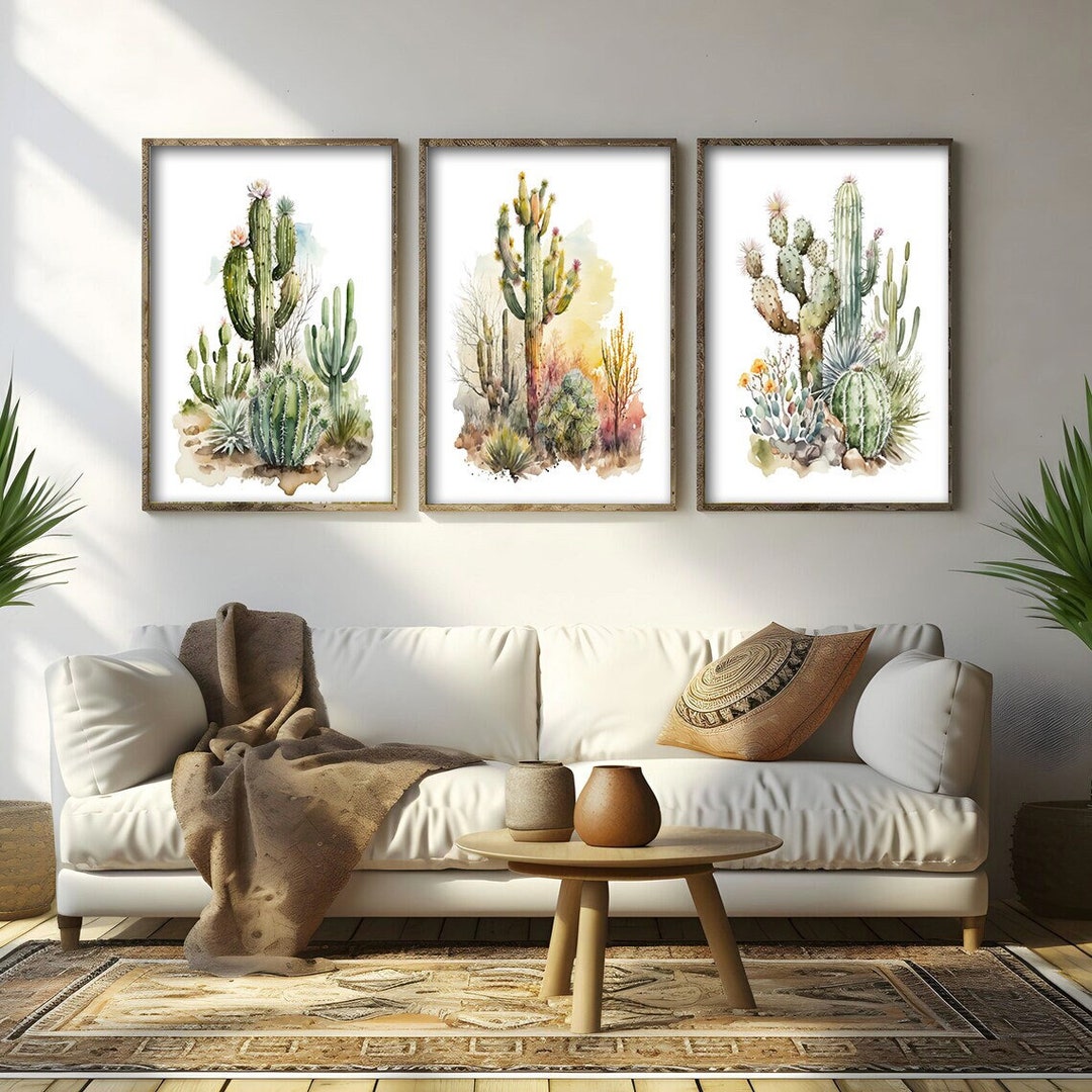 Cactus Wall Art - Desert Cactus Art Prints - Framed Cactus Artwork ...