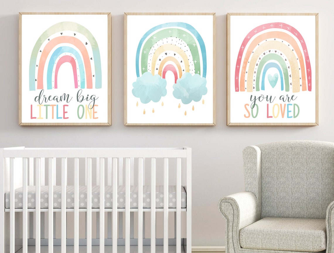 Rainbow Sunshine Wall Art Rainbow Quote Art Prints or Canvas - Etsy