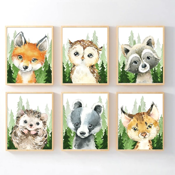 Forest Animal Art - Etsy