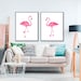 Flamingo Wall Decor Flamingo Prints Frames or Canvas Set of - Etsy