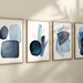 Navy Abstract Wall Art Navy Blue Abstract Prints Frames or - Etsy