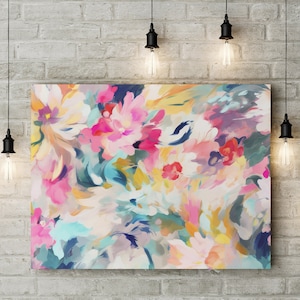 Colorful Abstract Wall Art Flower Abstract Prints Framed Bold Bright ...