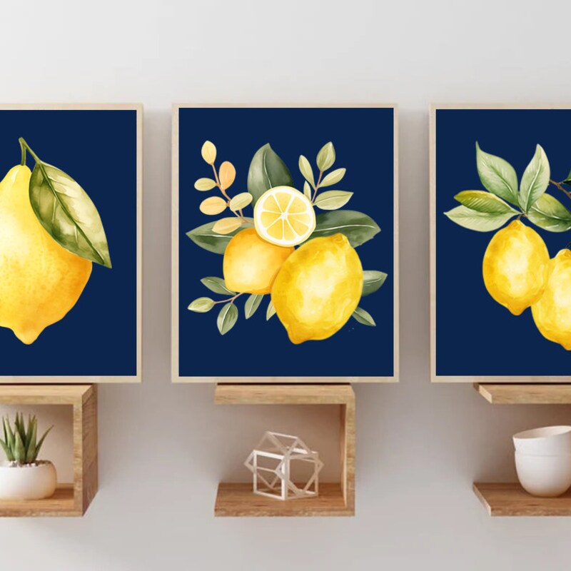 Lemon Wall Art - Etsy