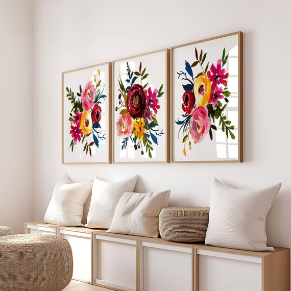 Wall art flowers store