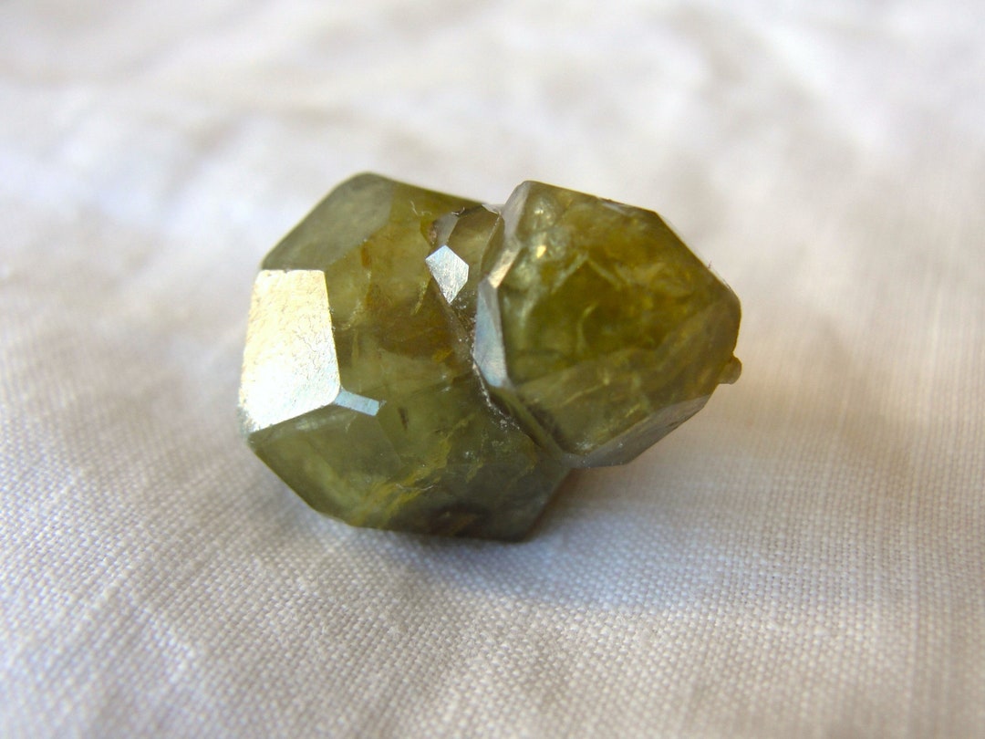 Green Grossular Garnet Double Natural Crystal - Etsy