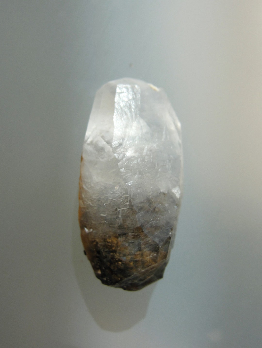 Transparent Calcite Dog Tooth Natural Crystal on Hematoid Iron Matrix ...