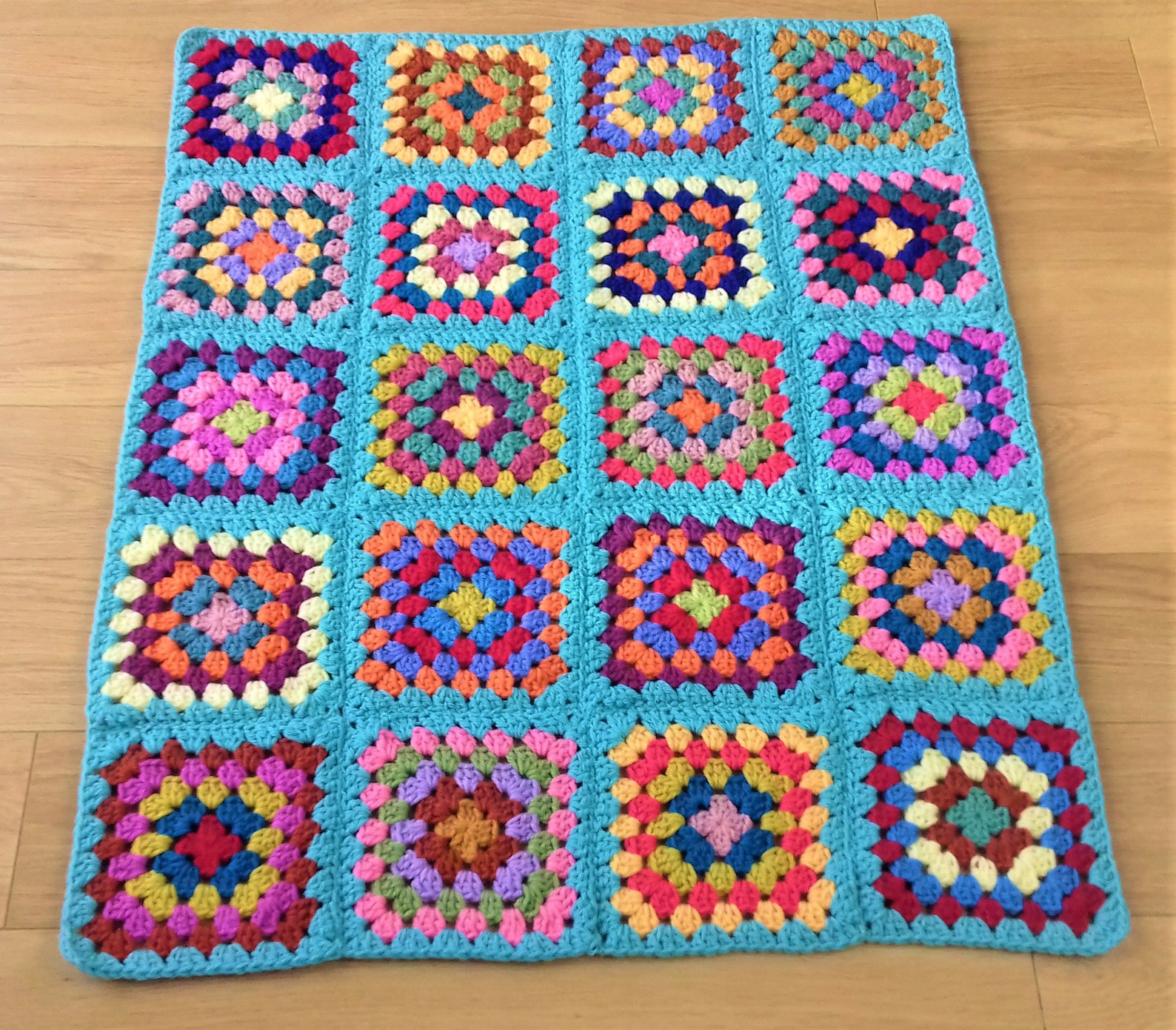 Crochet Blanket / Granny Square Blanket / Retro Blanket / Afghan ...