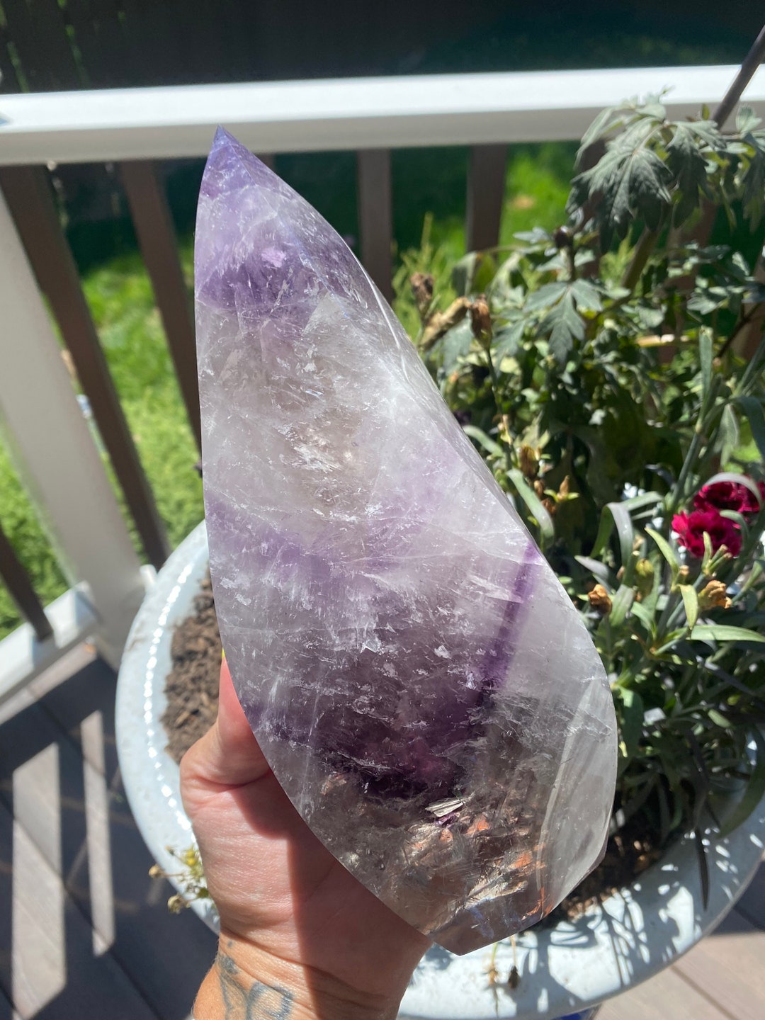 Phantom Amethyst Flame // Amethyst Flame // Crystal Decoration - Etsy
