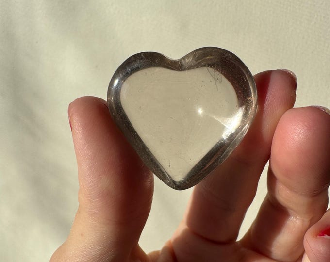 Clear Quartz Heart // Crystal Heart // Polished Crystal Heart - Etsy