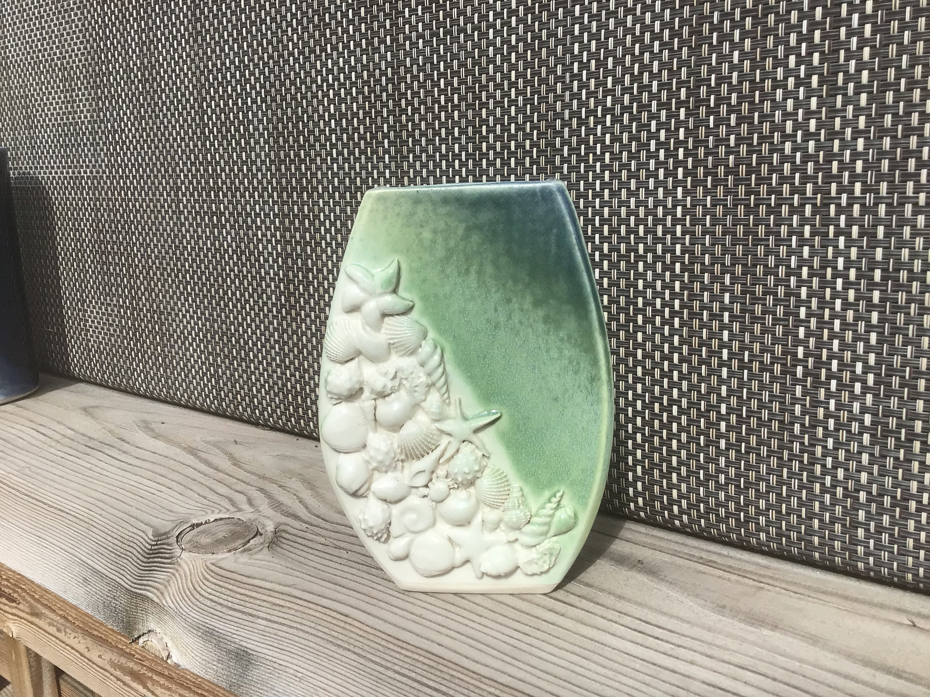 Sea Shell Vase, Handbuilt Vase, Pottery Vase, Ceramic Sea Shell Vase ...