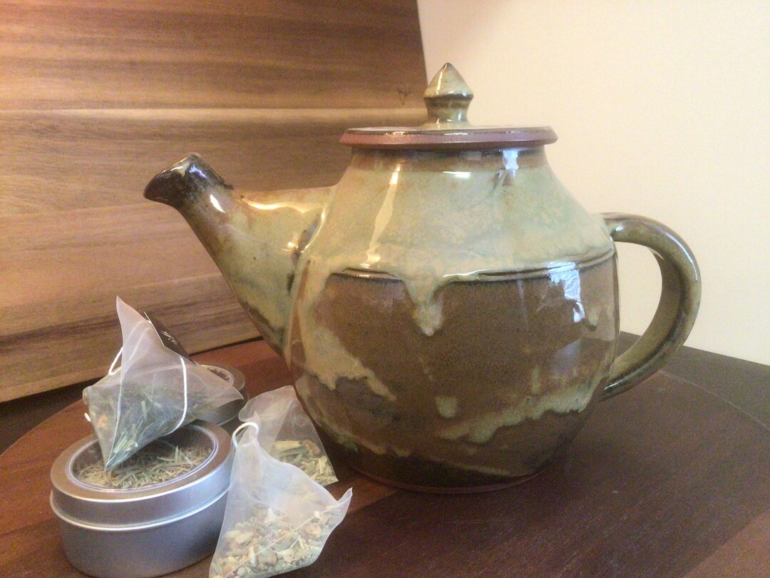 Stone Ware Tea Pot, Waterfall Glazed Tea Pot, Functional Tea Pot ...
