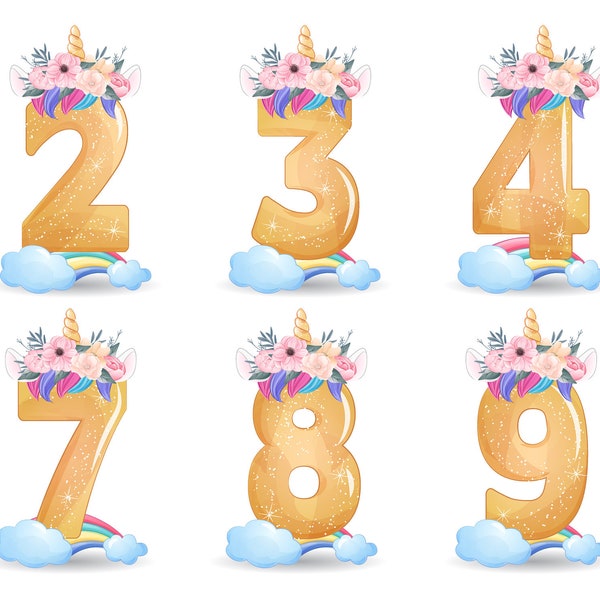Number Clipart - Etsy