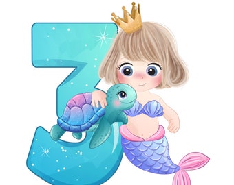 Mermaid Number 3 | Etsy