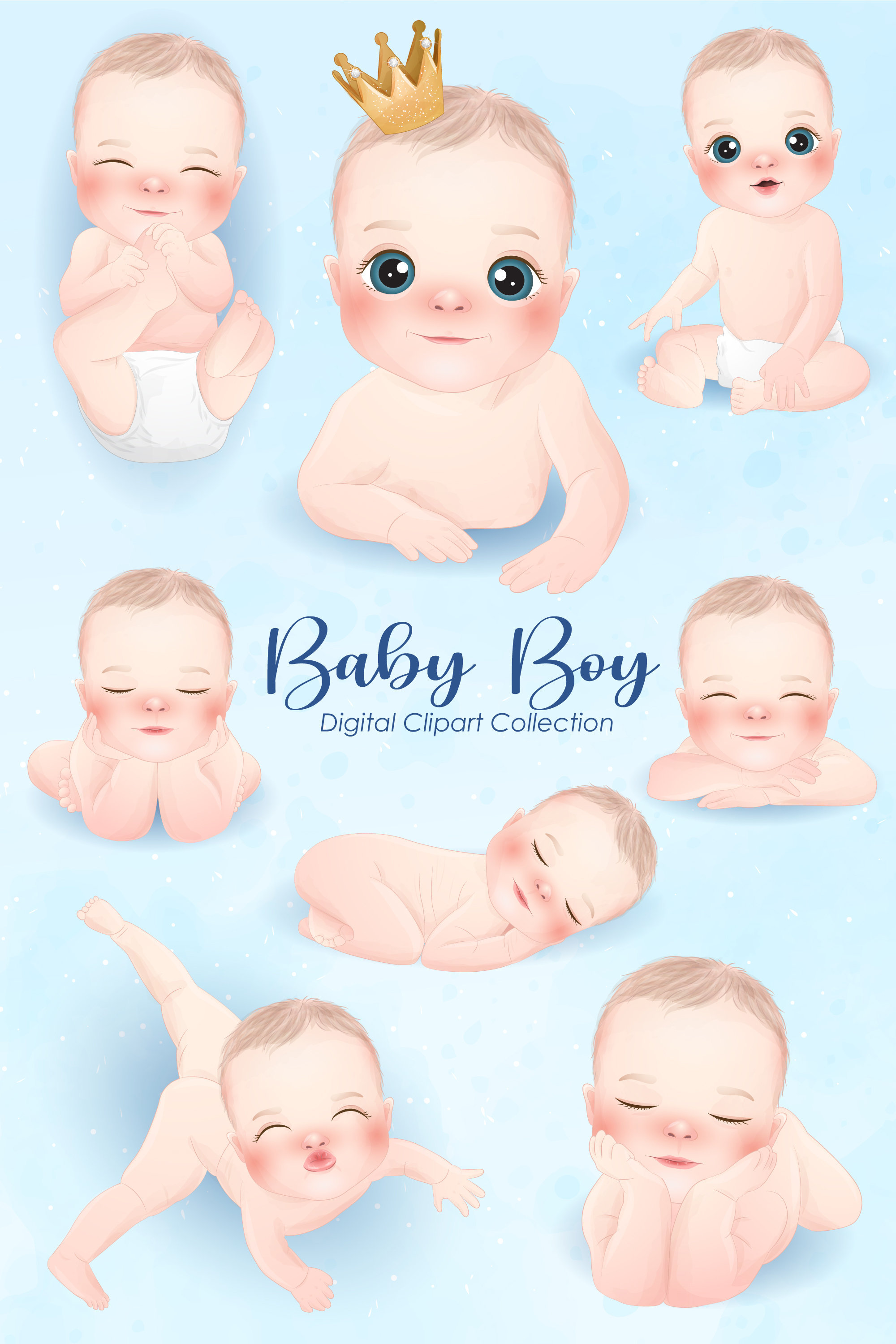 Cute Baby Boy Clipart