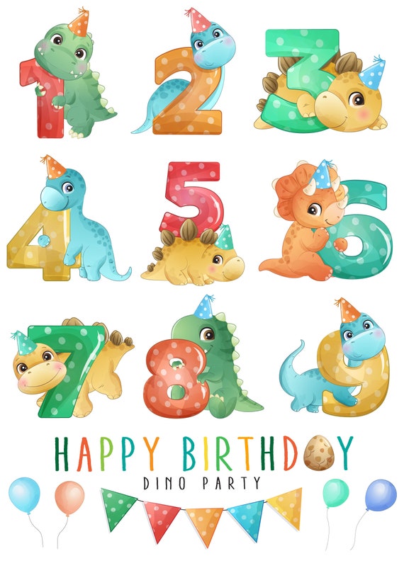 Birthday Dinosaurs Clipart