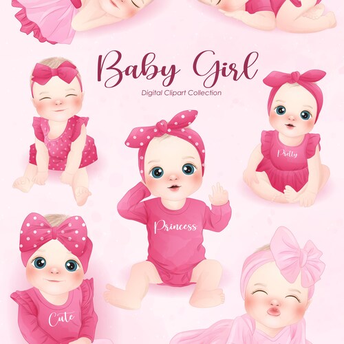 Cute Baby Boy for Baby Shower Clipart Set. - Etsy