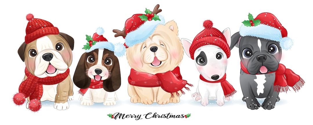 Merry Christmas Cute Dog