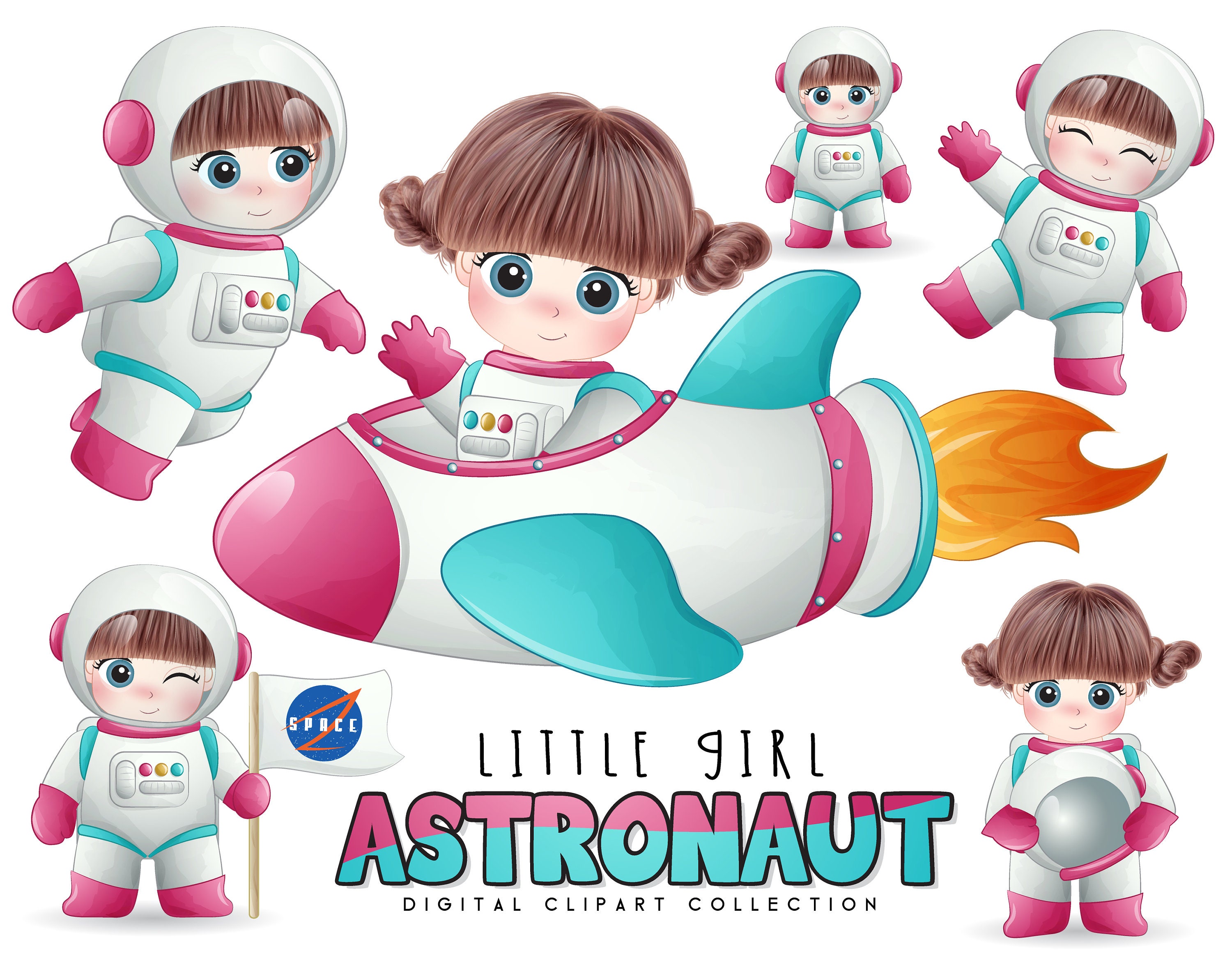 Female Astronaut Clipart