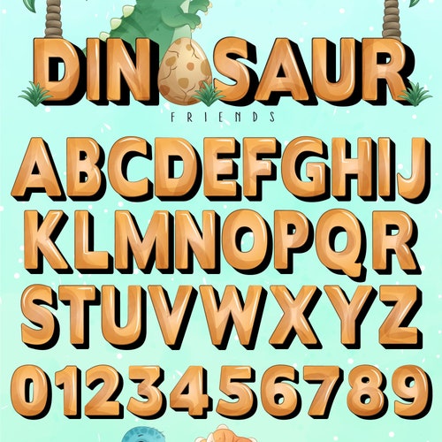 Cute Dinosaur With Numbering for Birthday Party Clipart - Etsy