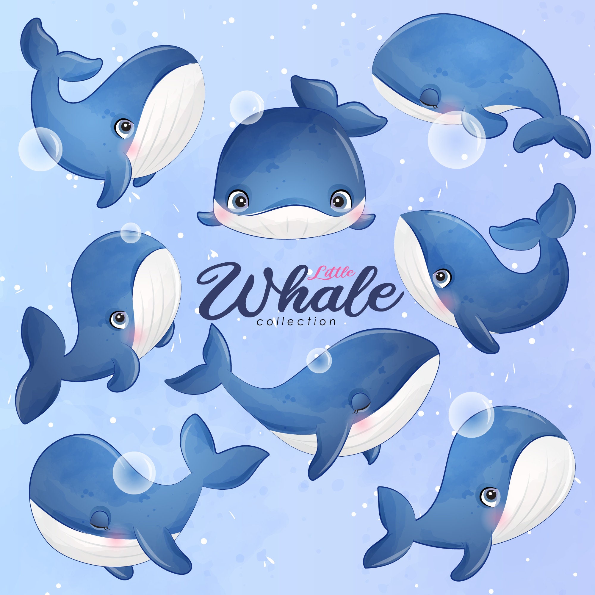 Clip Art Cute Whale