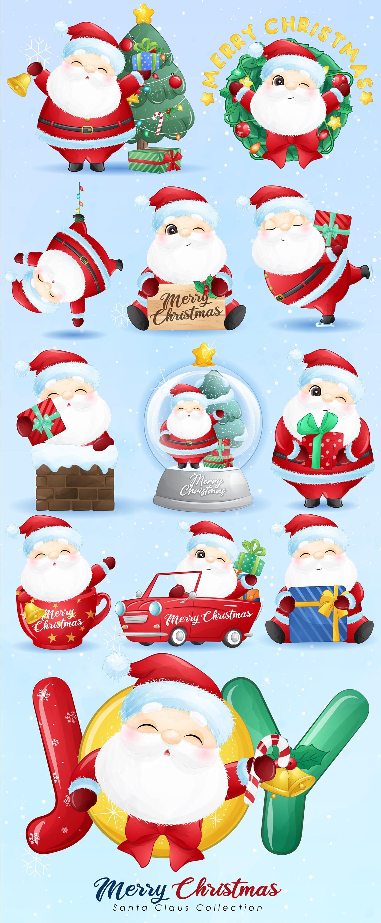 Merry Christmas Cute Santa