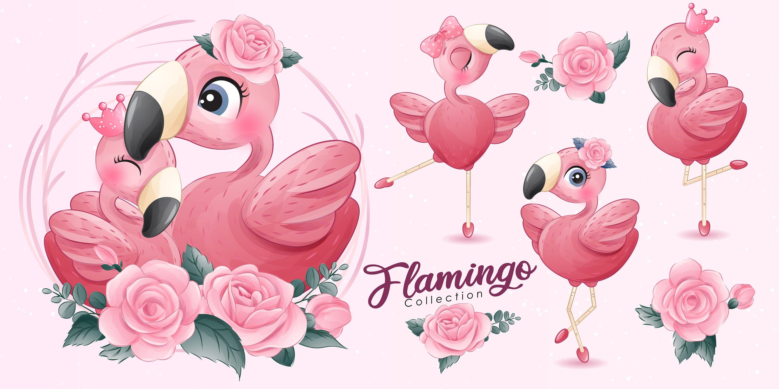 Baby Flamingo Clip Art