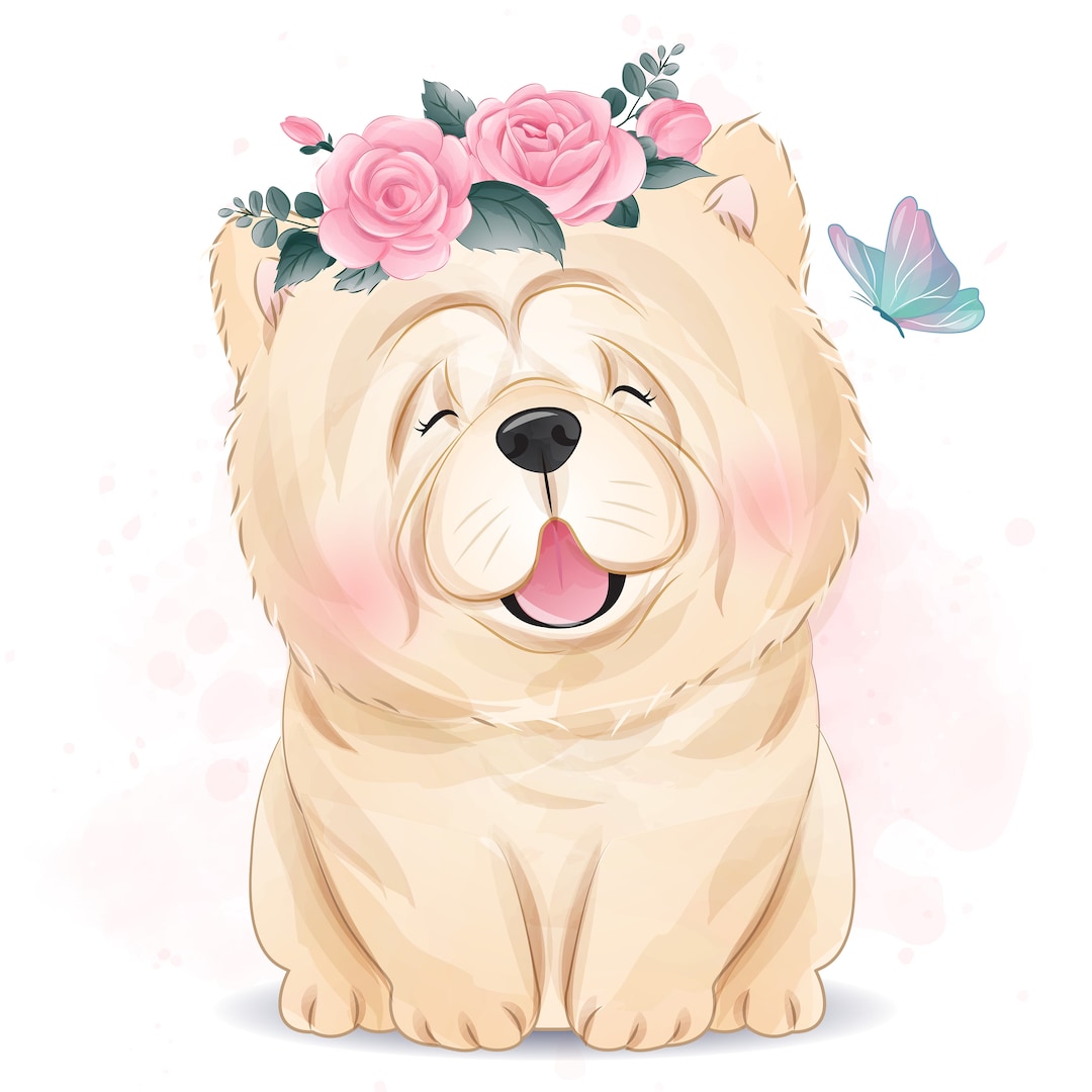 Cute Dog Clipart With Watercolor Illustration - Etsy