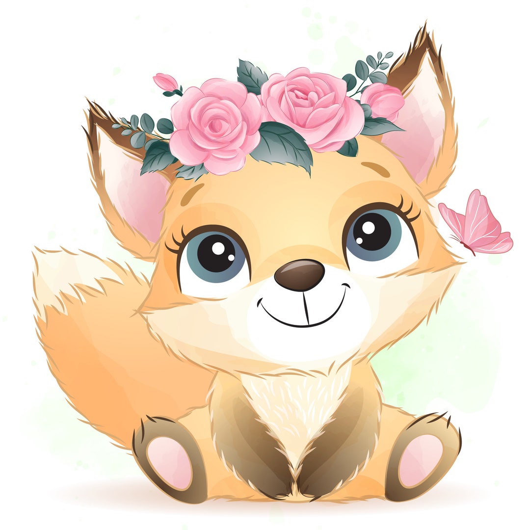 Cute Baby Fox Clipart
