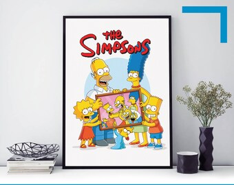 The Simpsons Wall Art | Etsy