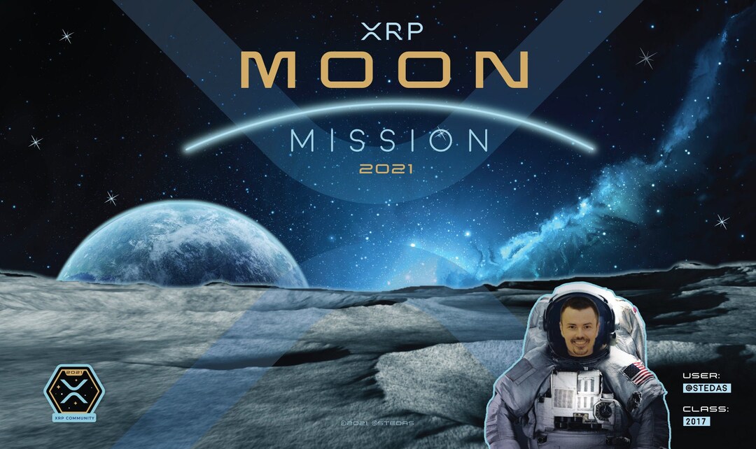 XRP ripple Moon Poster 2021 Blockchain Art Crypto Art Cryptocurrency ...